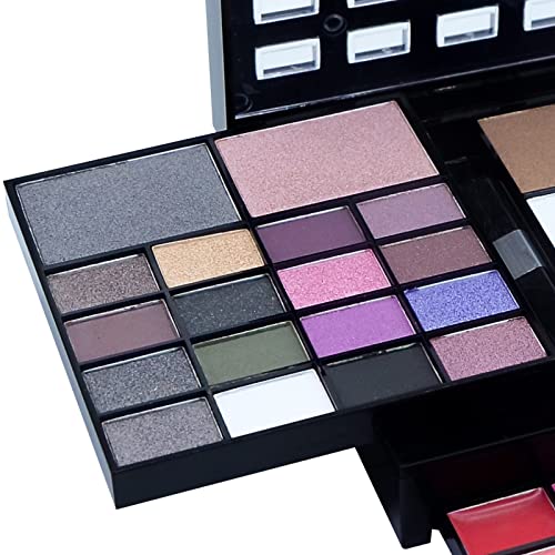 All in One Makeup Kit for Women Full Kit, 74 Colors Professional Makeup Gift Set, Include 36 Eyeshadow, 16 Lip Gloss, 12 Glitter Cream, 4 Concealer, 3 Blusher, 2 Highlight and Contour, 1 Bronzer