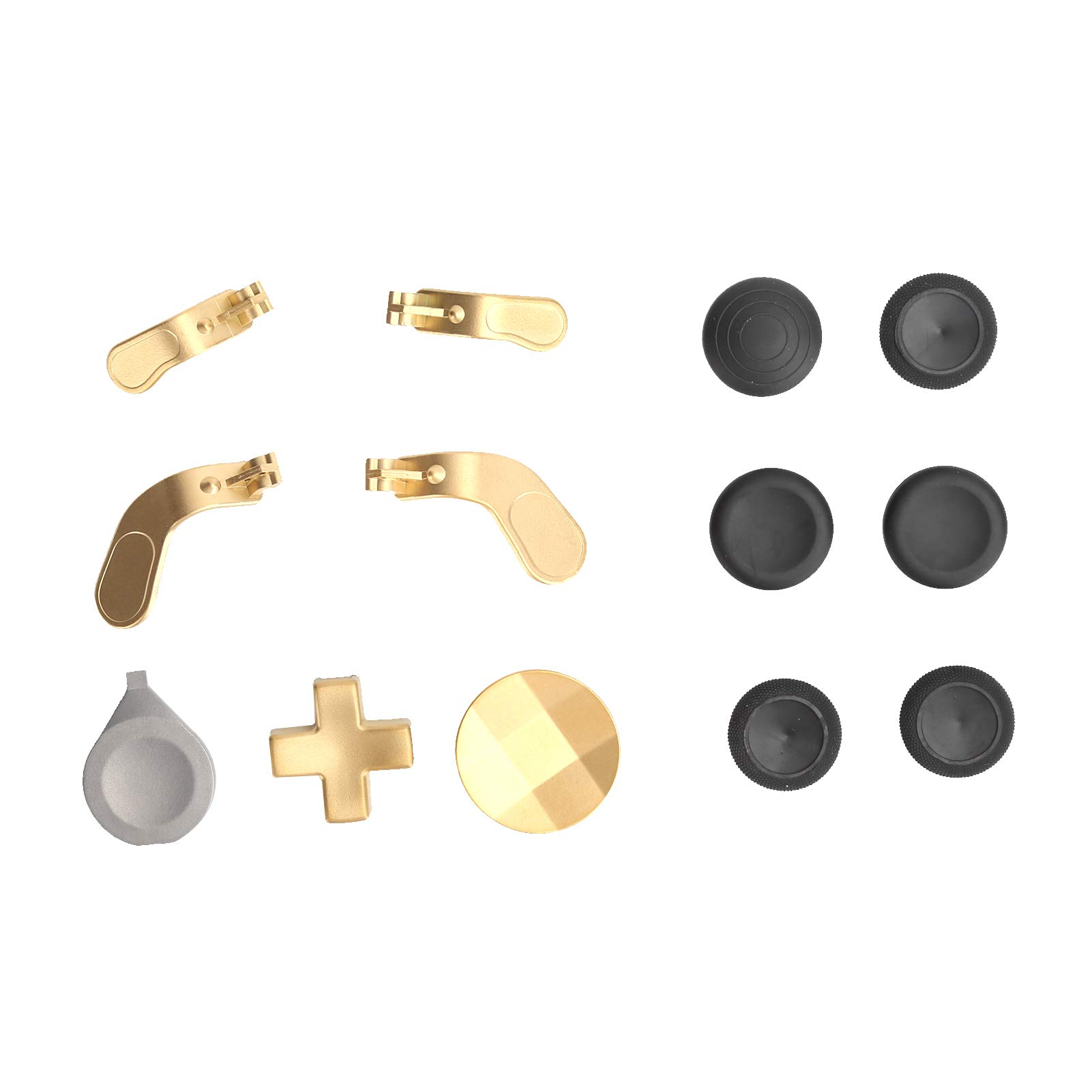 Yunir Joysticks Paddles, Gamepad Swap Metal Mod Joysticks Paddles Accessory Replacement for One Elite Series 2 Controller(Golden)