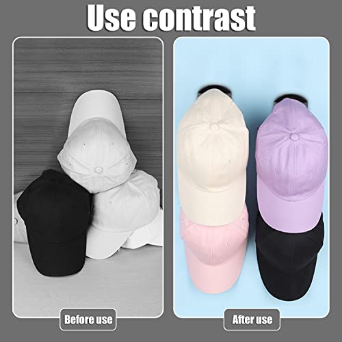 BESARME 12 Pack Hat Hooks for Wall, Strong Hold Hat Hangers, Hat Racks for Baseball Caps, No Drilling, Adhesive Hat Holder Organizer for Door, Closet, Stocking Stuffers Christmas Gift for Men (Black)