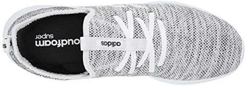 adidas Women's Cloudfoam Pure Running Shoe, White/White/Black, 5
