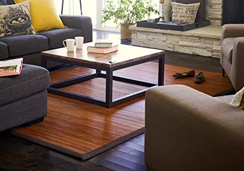 Anji Mountain Contemporary Rug, 4 ft x 6 ft, Chocolate