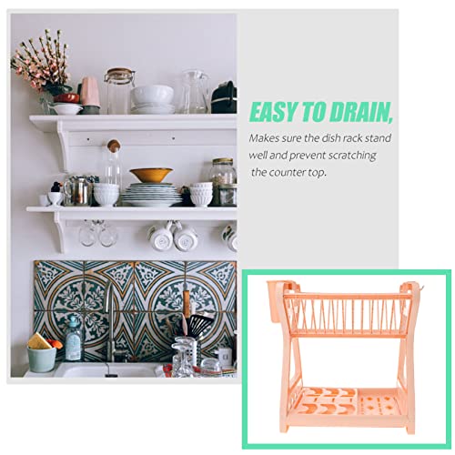 Kitchen dish drying rack Tableware Drain Holder Dish Plate Drying Rack Utensil Dinnerware Strainer Stand Multifunctional Dish Storage Organizer for dish storage rack Kitchen plastic dish drainers