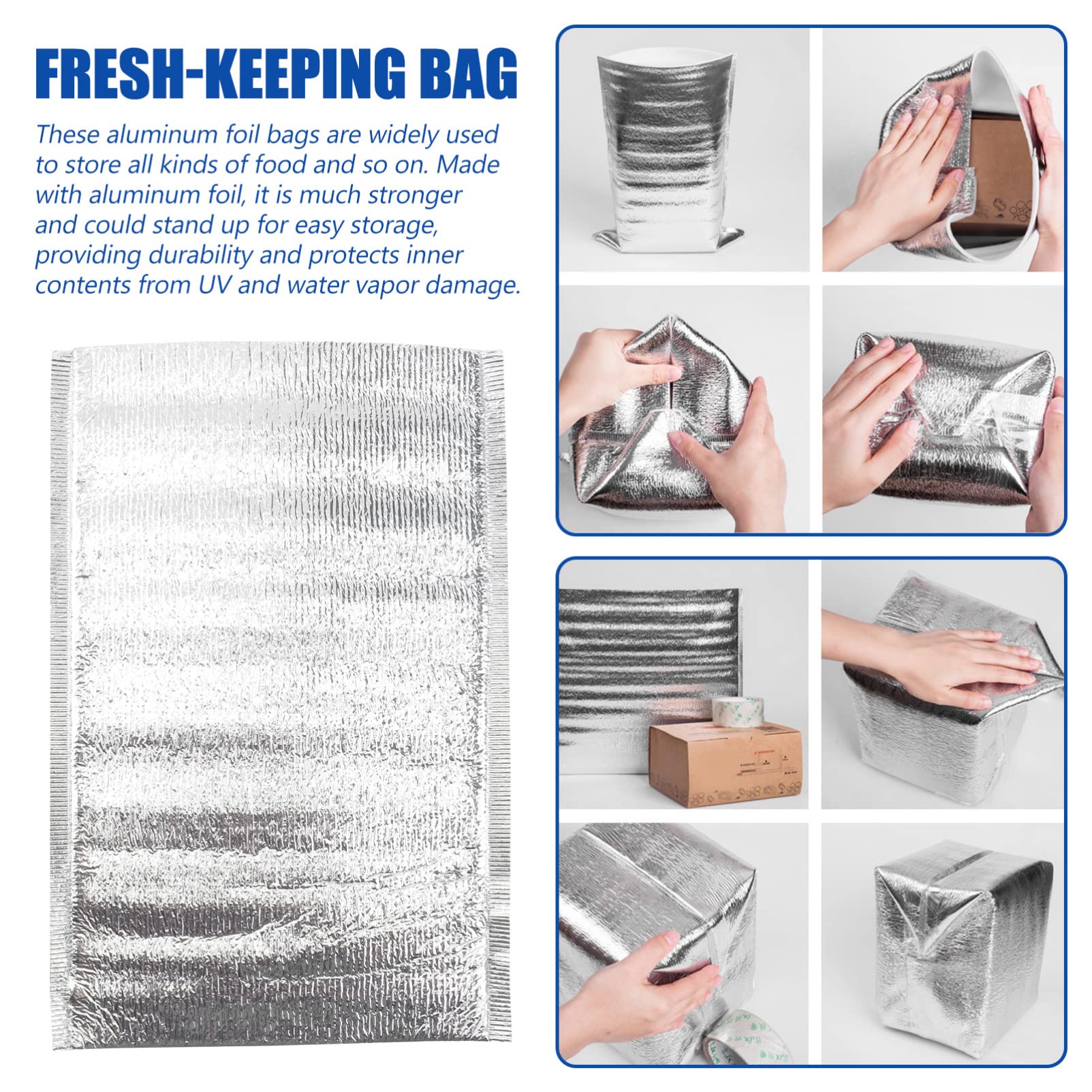 40 pcs Thermal Insulated Bubble Mailers Disposable Insulation Shipping Bags Thermal Box Liners Thermal Padded Envelopes Insulation Bag for Food Fruit Take- out