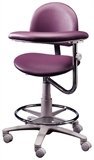 BRE Assistantâs Stool 3345BL Delux Aluminum Base Pneumatic A