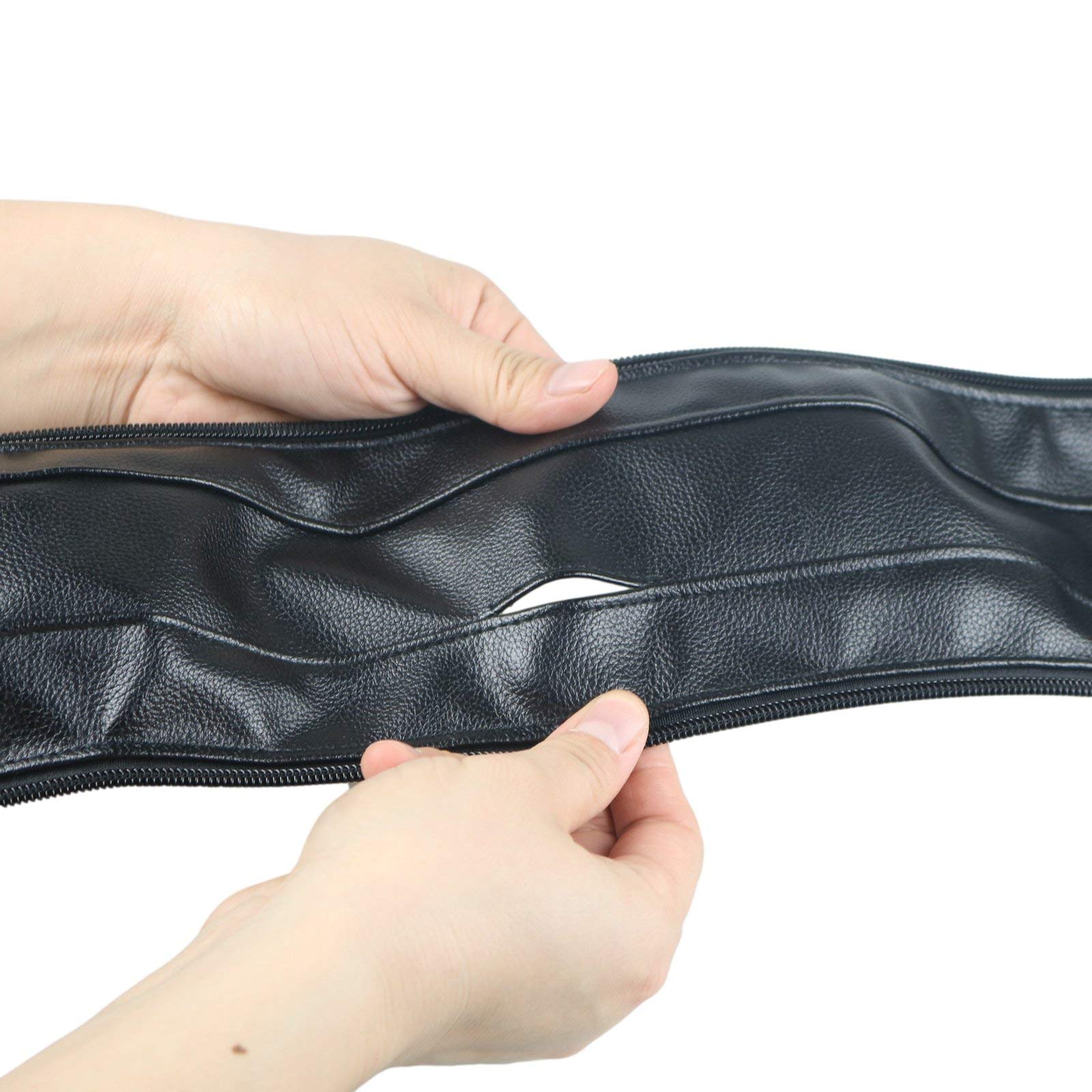 Leather Handle Sleeve Cover Compatible for Babyzen yoyo 2,Stroller Accessories,PU Sleeve Protect Case for YOYO+ Armrest Bumper (No Wrist Strap) (Black)