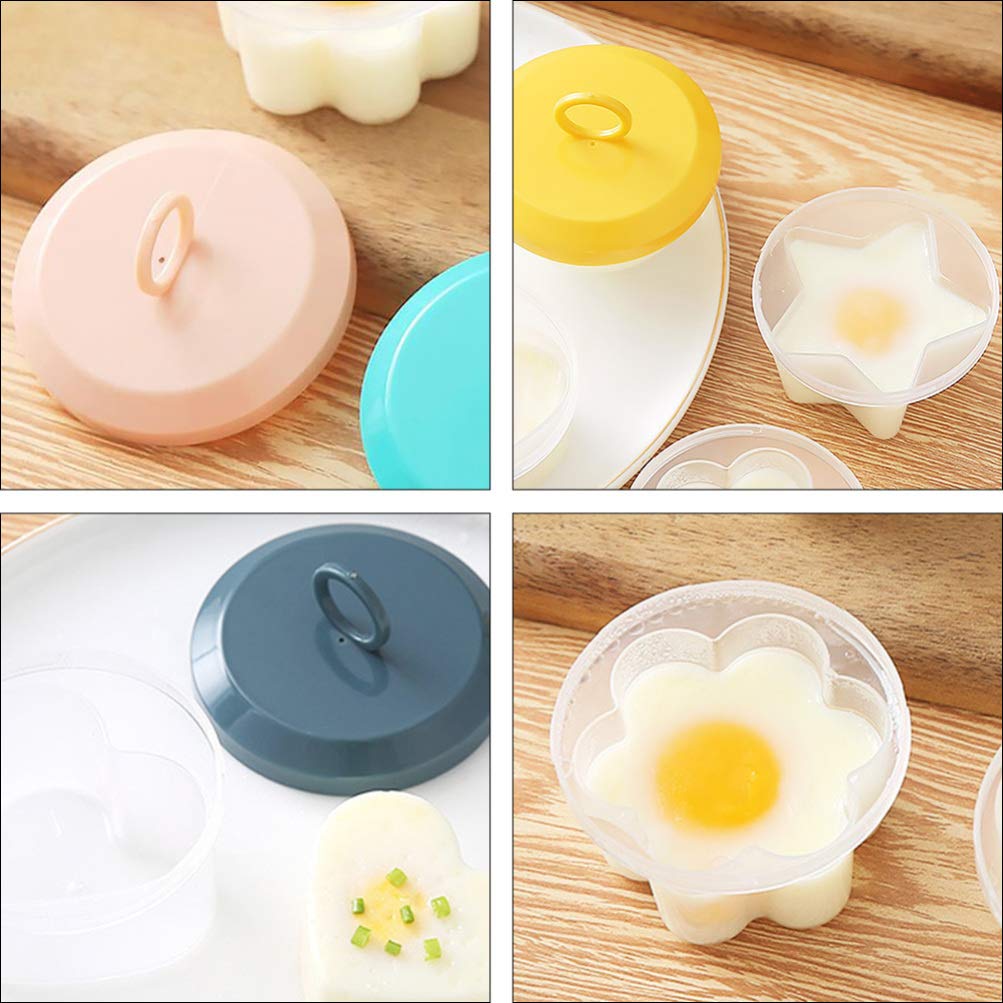 4Pcs Egg Cooker with Brush, Egg Poachers, Hard Boiled Egg Maker,Boiled Egg Cooker without Shell, BPA Free Non-Stick Egg Poacher, Fast Poaching Egg Cooker for Hard Boiled Eggs