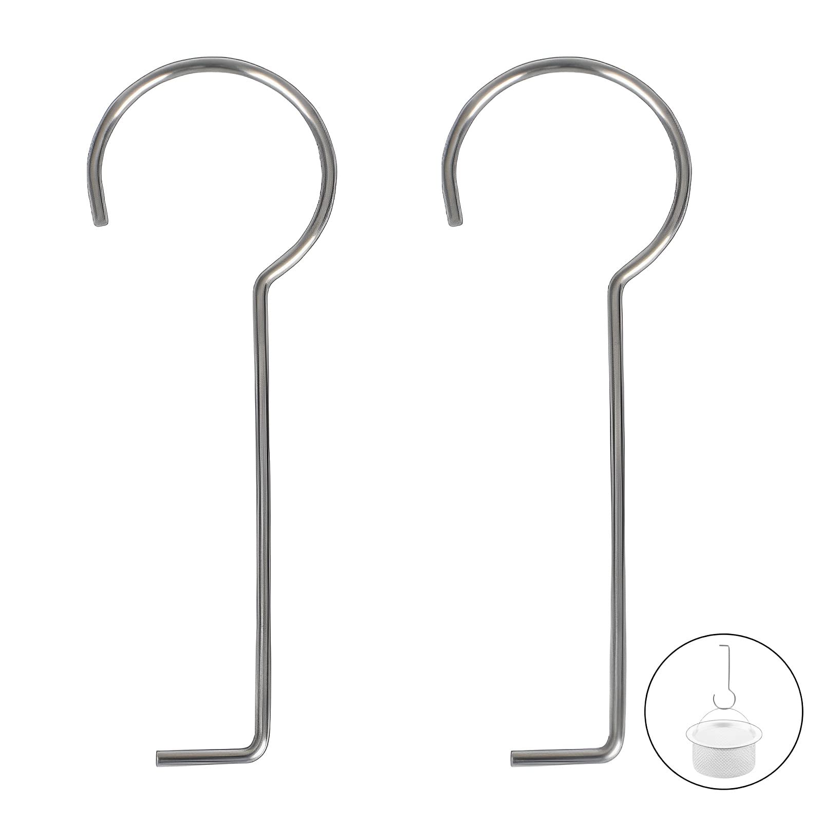 2 Pcs Drain Key Stainless Steel Drain Grate Puller Lift Out Key Drain Grate Lifting Hook for Shower Drain Cleaning