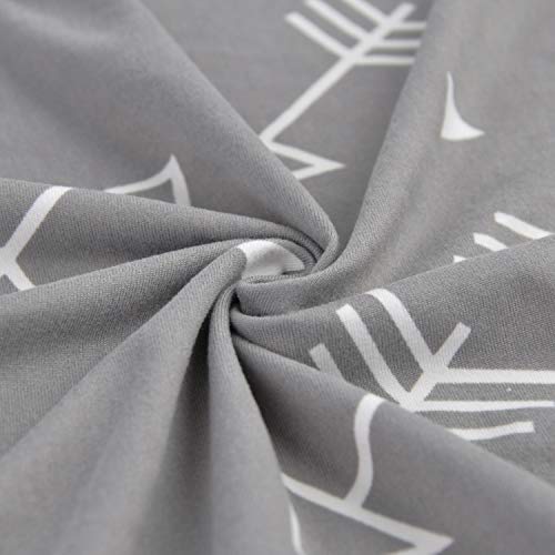 BORITAR Changing Pad Covers Soft Stretchy Jersey Knit 2 Pack, Semi-Waterproof Chang Table Covers for Boys with Grey Arrow and Circle Printed