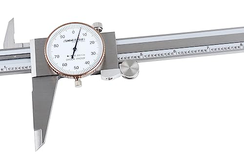 Accusize Industrial Tools 0-12 inch by 0.001 inch Precision Dial Caliper, Stainless Steel, in Fitted Box, P920-S212