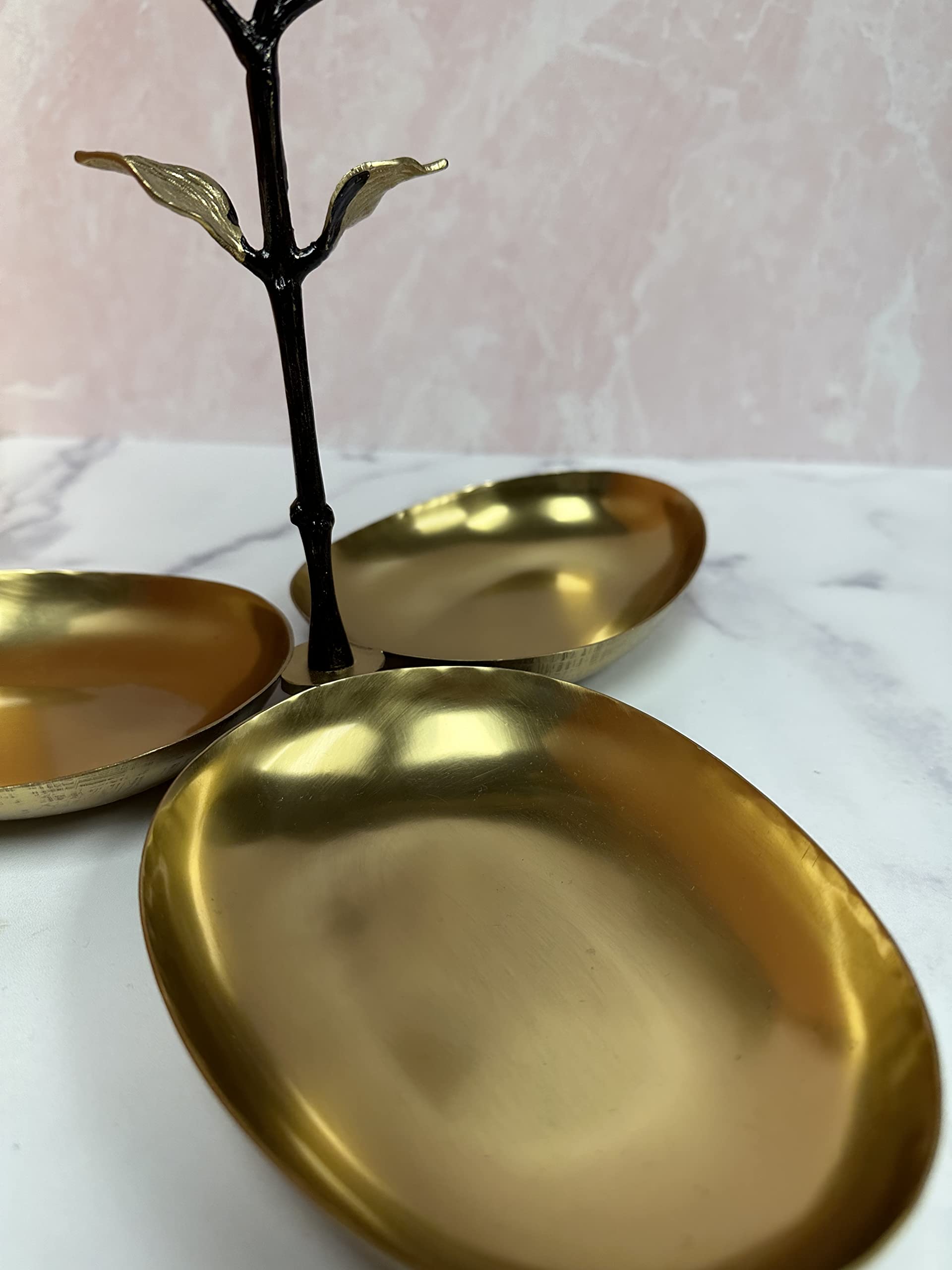 3 Bowl Condiment Server - Decorative Fruit Bowl Salad Popcorn Serving Tray - Home Essentials for Chips, Cereal & Condiments - Small Decorative Bowl - Versatile Kitchen Counter Organizer & Serveware