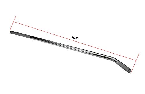 Mytee Products 39" Standard Winch Bar for Flatbed Trailer - Chrome Polished Steel Winch Bar with Non-Slip Handle - Strap Binder Bar for Flatbed Winches