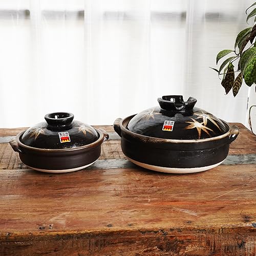 Yokkaichi Banko-yaki Donabe Clay Pot : Elegant Autumn Leaf Earthenware Pot – Microwave and Oven safe-Perfect for Stewed & Hot Pot Dishes, Made in Japan (8)