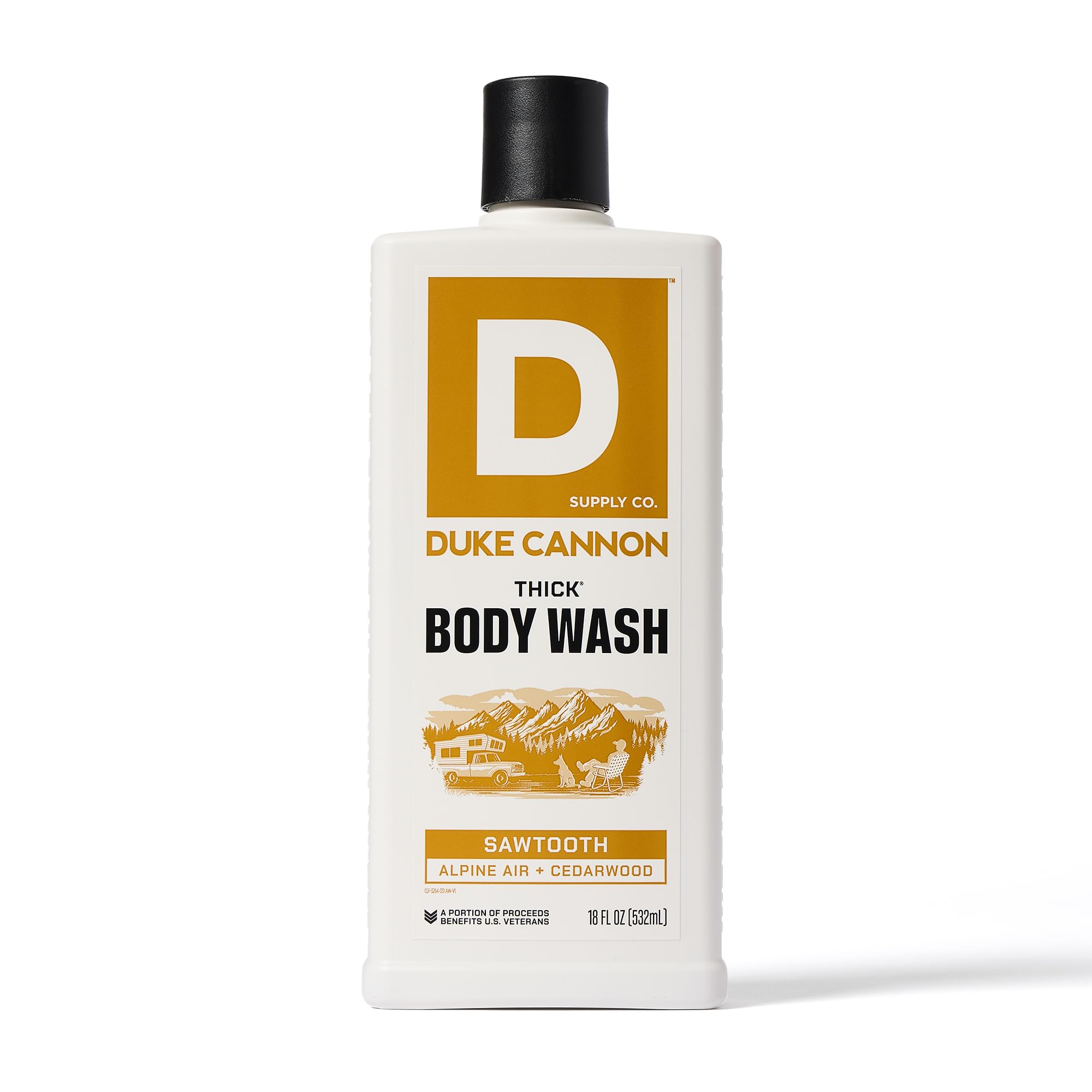 Duke Cannon Supply Co. THICK Body Wash - Accomplishment, Naval Supremacy, Productivity, Old Glory, 17.5 Fl Oz. (Old Variety 4 Pack)