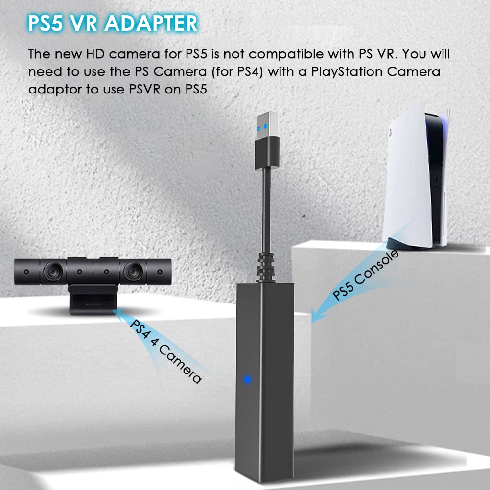 ASHATA Adapter PS4 Camera Adapter Cable, VR Converter Cable for Game Console, Camera Adapter Cable for PS4 Host Camera