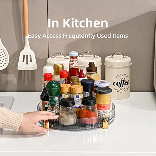 360 Roating Makeup Vanity Countertop Organizer, Spinning Base Organizer for Spices, Decoratice Rack Trays for Kitchen, Cosmetic, Perfume Storage