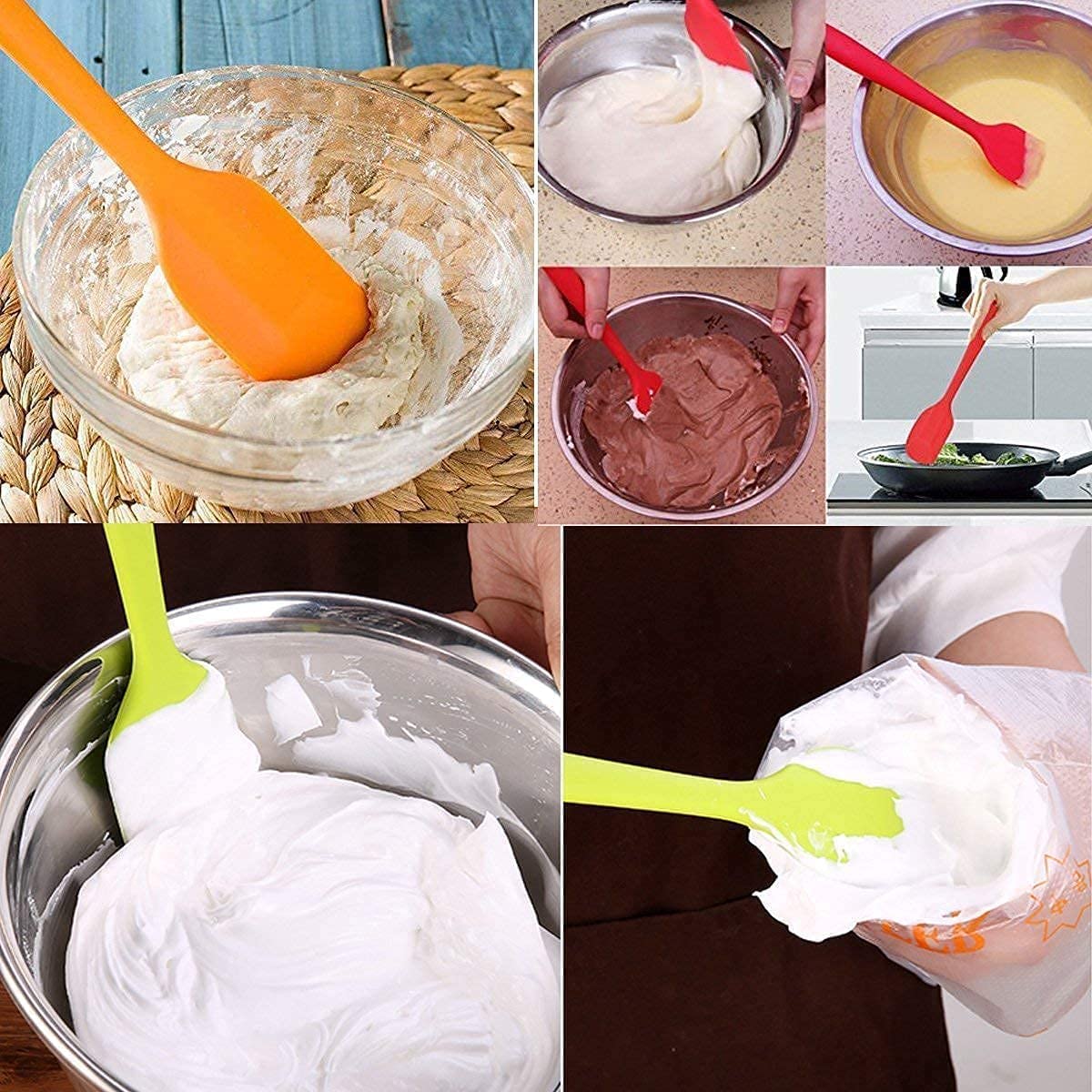 5-piece 8.5 inch Small Spatulas + 4-piece 11 inch Silicone Spatulas