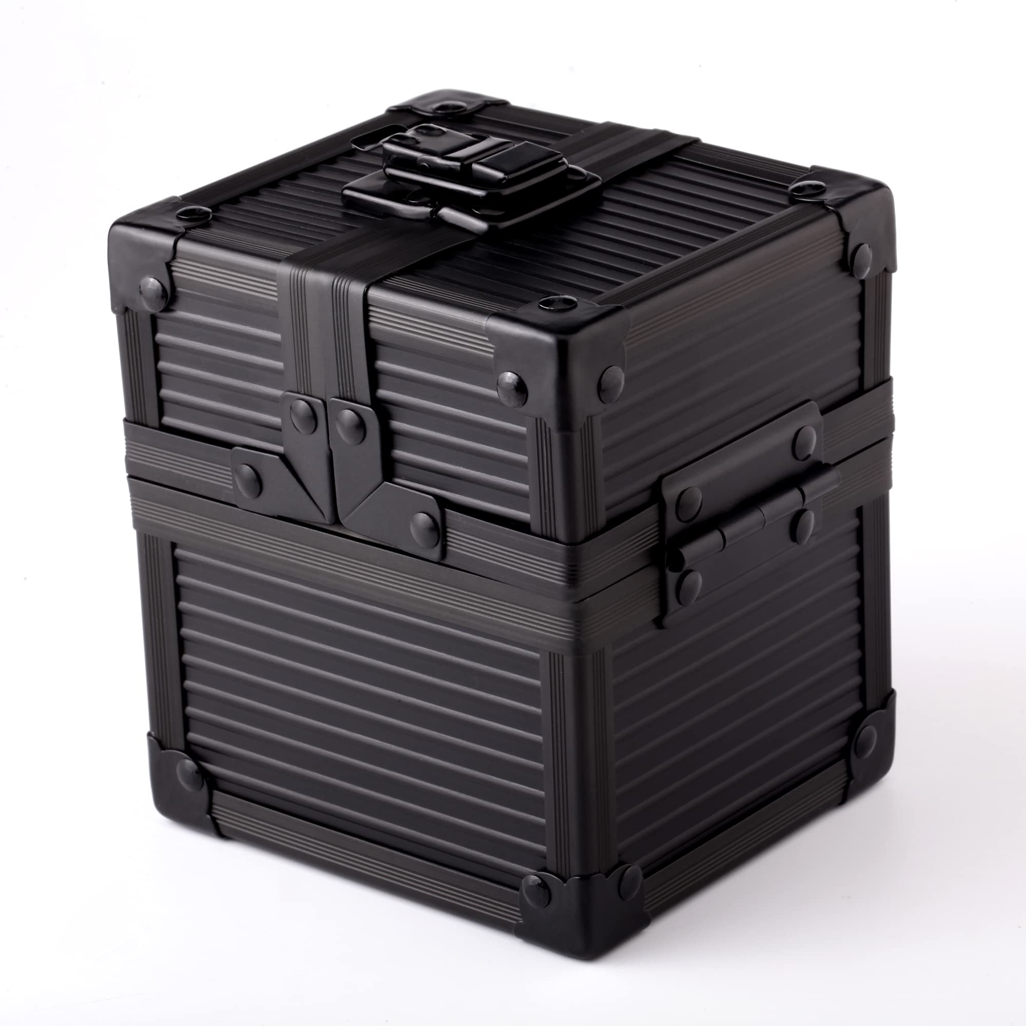 Metal Black Deck Box Dice Box for Deck Protector storage Trading Cards TCG Ultra Pro Sleeve MTG Magic FaB YGO EDH Commander Toploader TCG PTCG