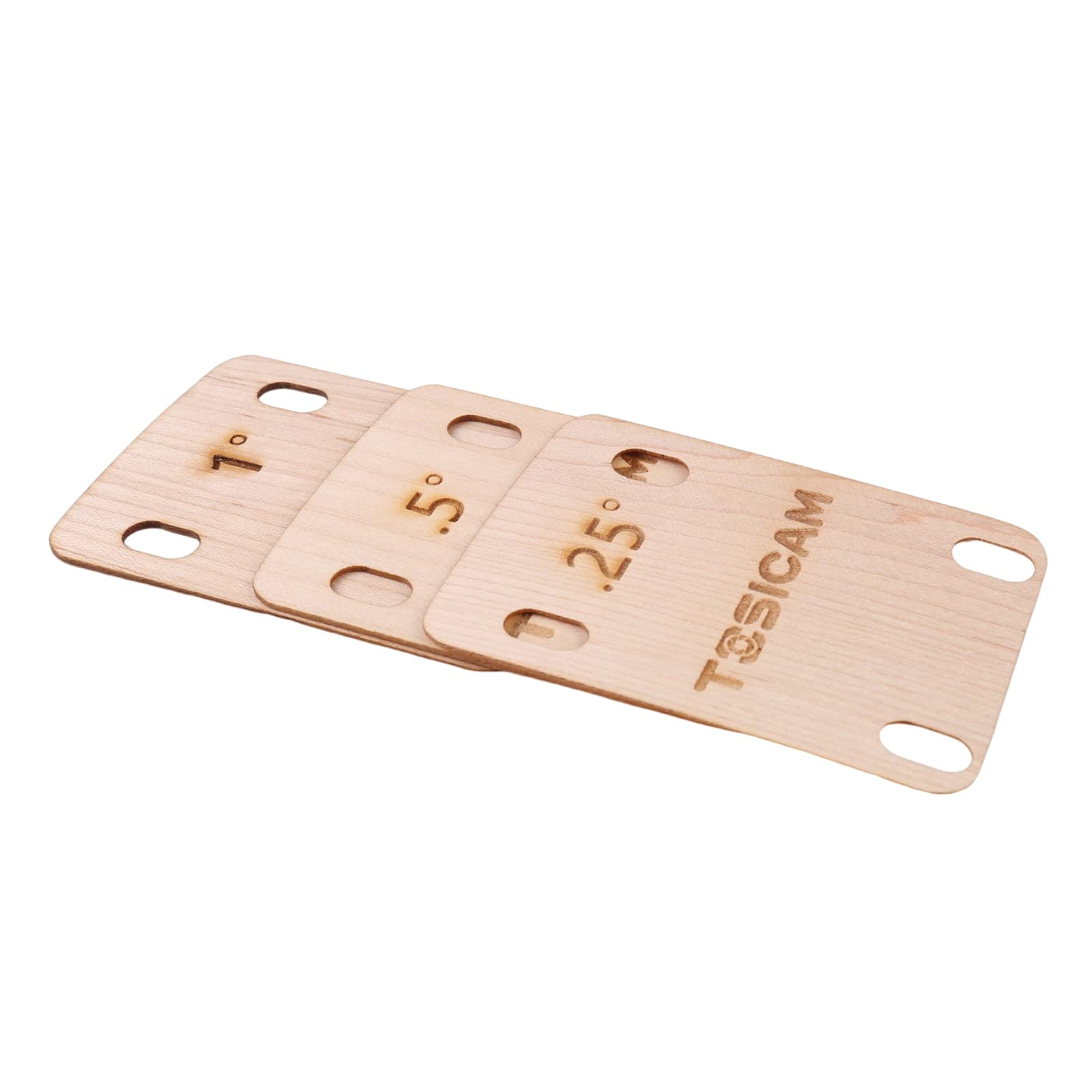3pcs Guitar Neck Shims Shim Made of Canada Solid Maple Wooden, For Bolt-on Neck Bolts, Shaped 0.25 0.5 1 Degree (0.25 0.5 1 Degree)