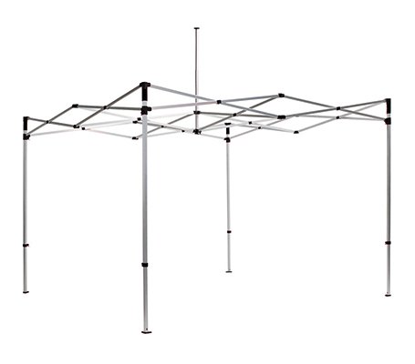 BannerBuzz Blank Canopy Tent with Carry Bag, Graphic with Hardware, 420 Denier Oxford Polyester Fabric, Pop Aluminum Frame for Easy Installation, Velcro Topper Attachment (20' x 10', White)