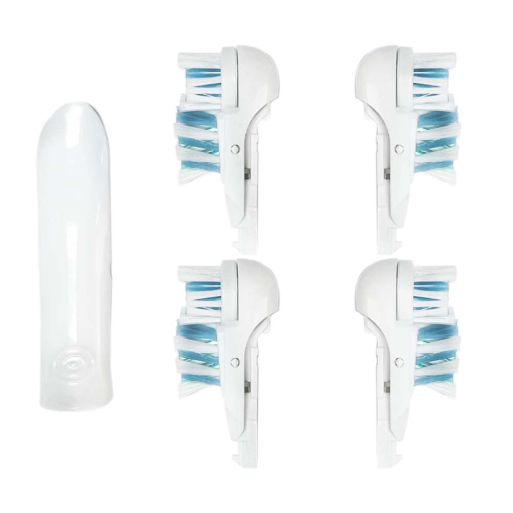 4Pcs Sensitive Replacement Toothbrush Heads, fit for Oral-B 4732 3733 4733, Crisscross Bristles and Rotating Powerhead