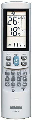 Anderic KTN828 Universal Mini-Split Air Conditioner Remote Control - Works Most Major Brands: Lennox, Samsung, Kenmore, Toshiba, Sanyo, Haier, Mitsubishi, Frigidaire, Hitachi, LG, Panasonic, Sharp