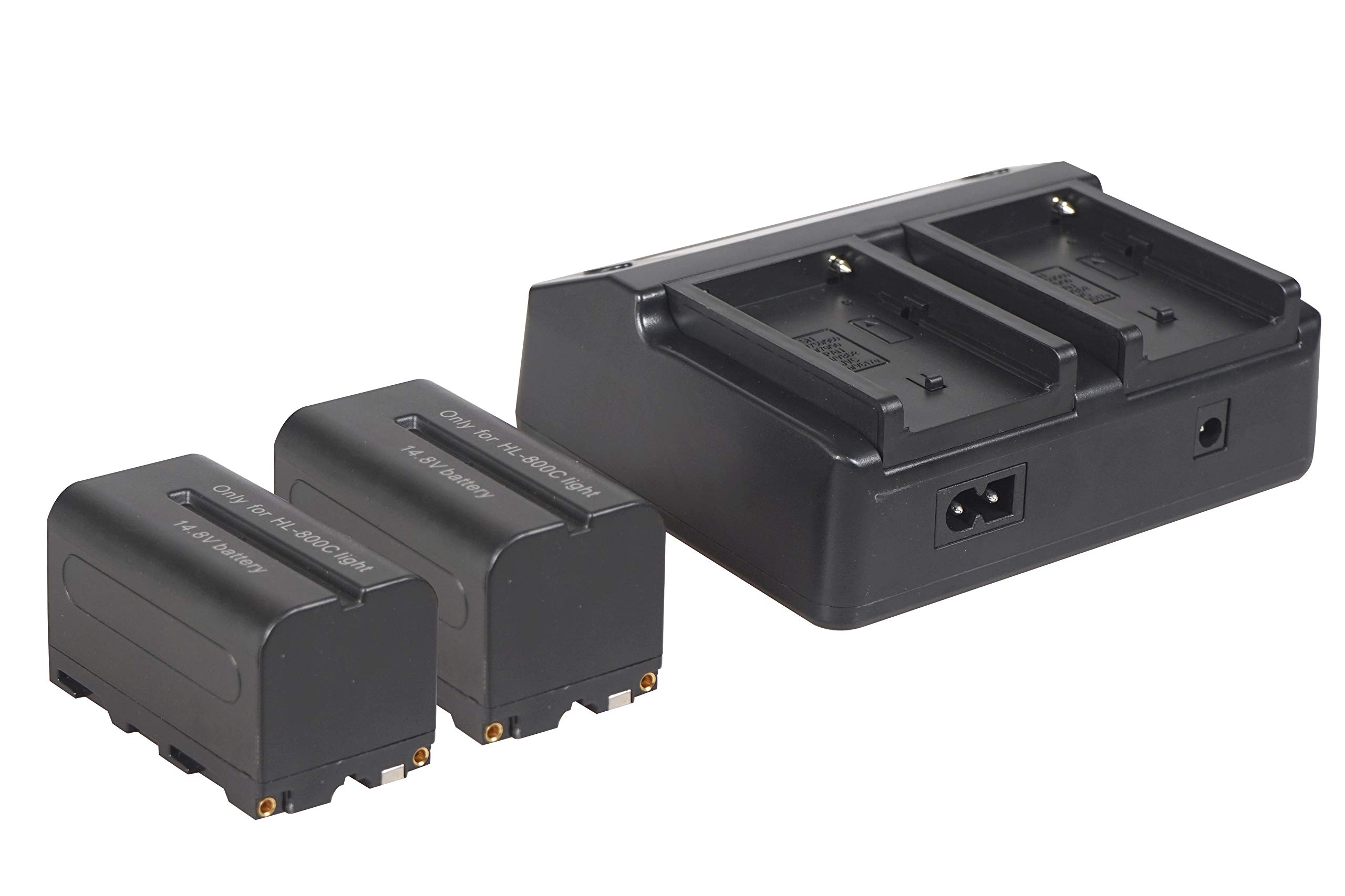 WELLMAKING 80W Battery Set 2 Batteries One Charger is Dedicated to 800C LED Light(The Lights in The Picture Need to be Purchased Separately)