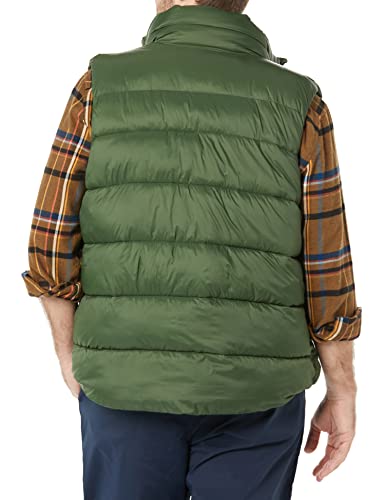 Amazon Essentials Men's Water-Resistant Sherpa-Lined Puffer Vest, Olive, X-Large