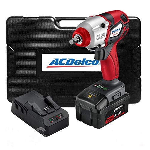 ACDelco ARI20138A1-3M P20 Series 20V Cordless Li-ion 3/8” 430 ft-lbs. Heavy Duty Brushless Impact Wrench Tool Kit with Carrying Case