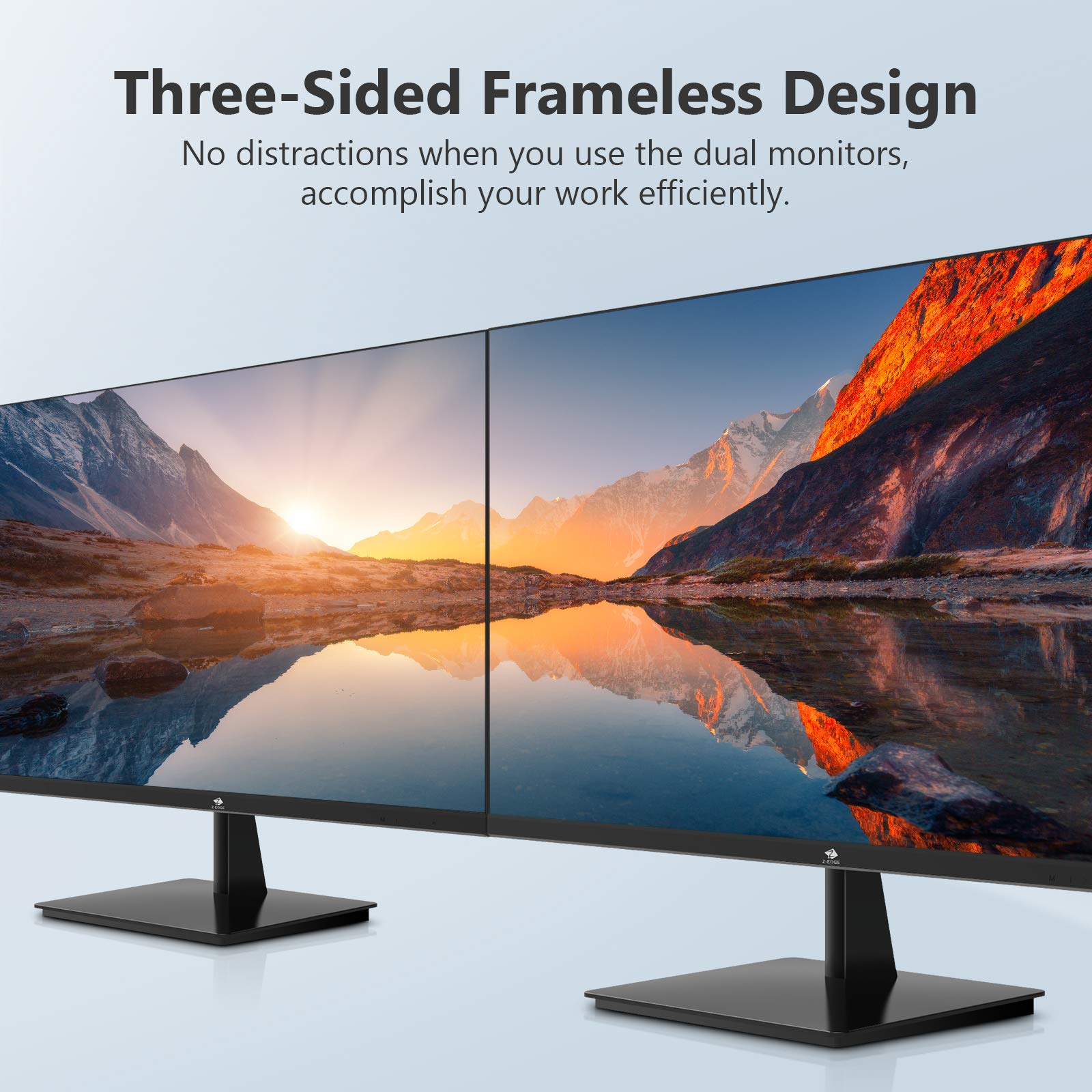 Z-Edge U27I4K 27-inch Gaming Monitor Ultra HD 4K 3840x2160 IPS LED Monitor, 250 cd/m², 4 ms Response Time, HDMIx2+DPx2, Built-in Speakers, FreeSync Technology