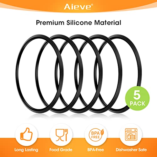 AIEVE Replacement Seals for Simple Modern Insulated Tumbler with Lid and Straw, 5 Pack Replacement Gasket for Simple Modern Tumbler