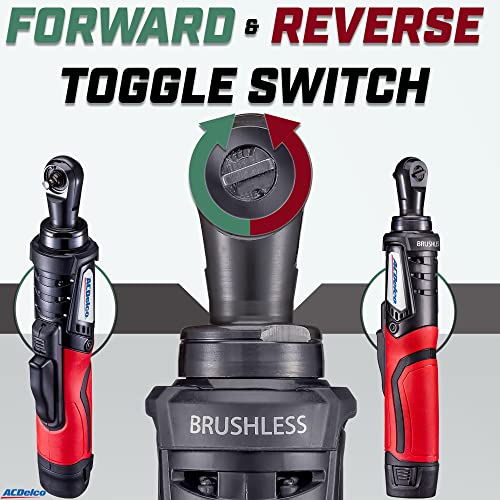 ACDelco ARW1210-2P G12 Series 12V Cordless Li-ion ¼” 45 ft-lbs. Brushless Ratchet Wrench Tool Kit