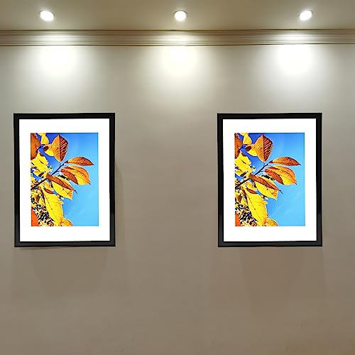Aynoo 8x16 Picture Frame Load Three 4.5x6.5 (For 5x7 inch)Picture Frame in Black Wooden 8x16 Collage Black Picture Frame Multiple Three 4.5x6.5 (5x7) Pictures or 8x16 without Mat 8x16 Wood Picture Frame