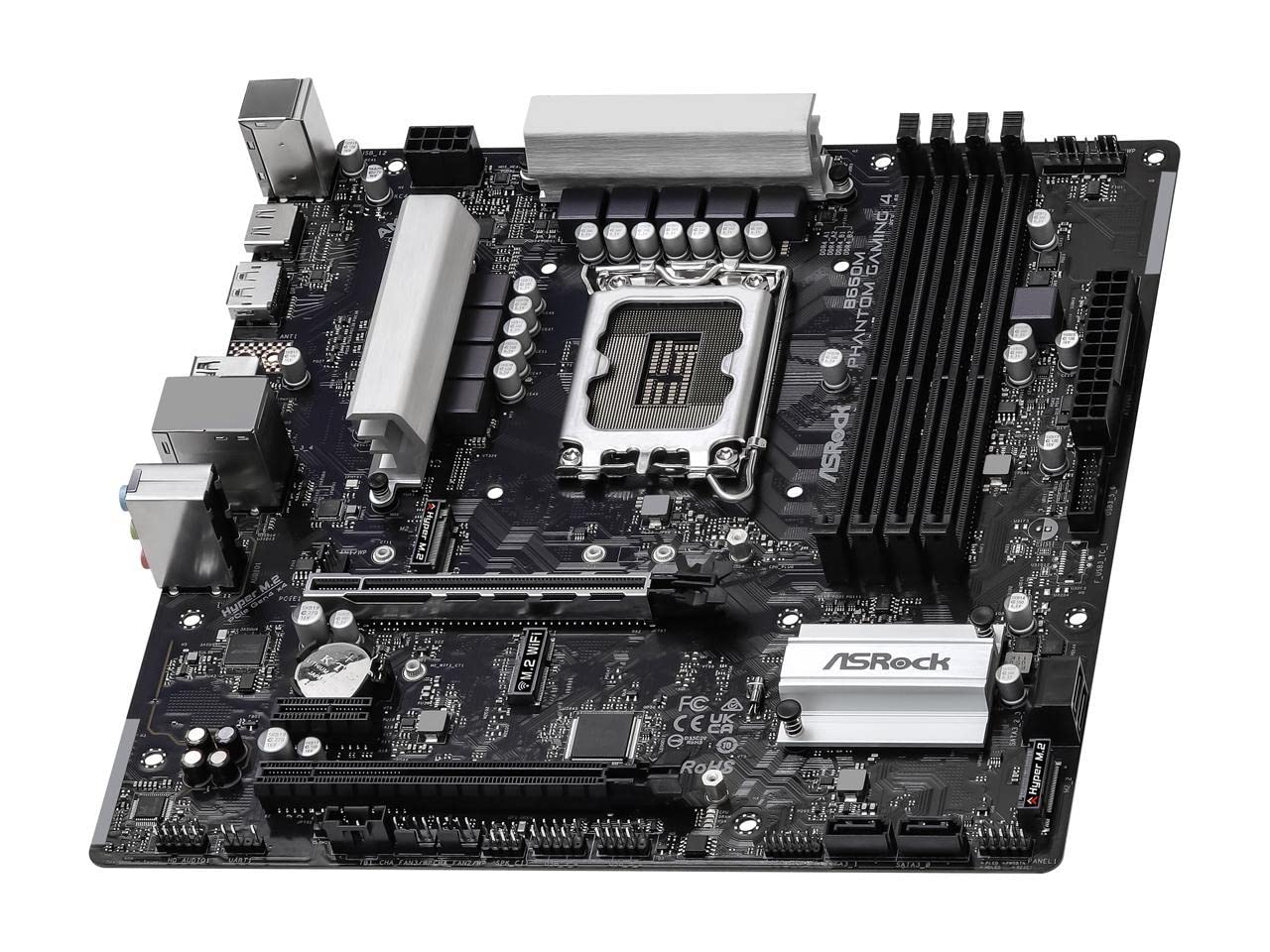ASRock B660M PHANTOM GAMING 4 Socket LGA1700/ Intel B660/ DDR4/ SATA3&USB3.2/ M.2 Micro ATX Motherboard
