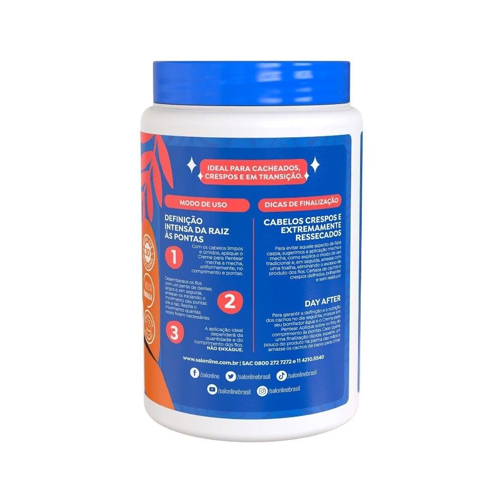 Linha Tratamento (Creme Para Pentear) Salon Line - Hidratacao Profunda 1000 Gr - (Salon Line Treatment (Combing Cream) Collection - Deep Moisturizing Net 35.27 Oz)