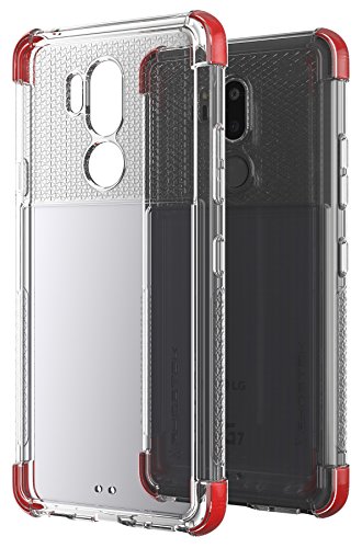 Ghostek Covert Hybrid Bumper Case Gel Corners Designed for LG G7 ThinQ - Red