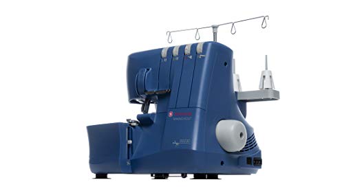 SINGER | S0230 Serger Overlock Machine With Included Accessory Kit - Heavy Duty Frame - 1300 Stitches Per Min - 4 Thread - Differential Feed - Making The Cut Edition , Blue