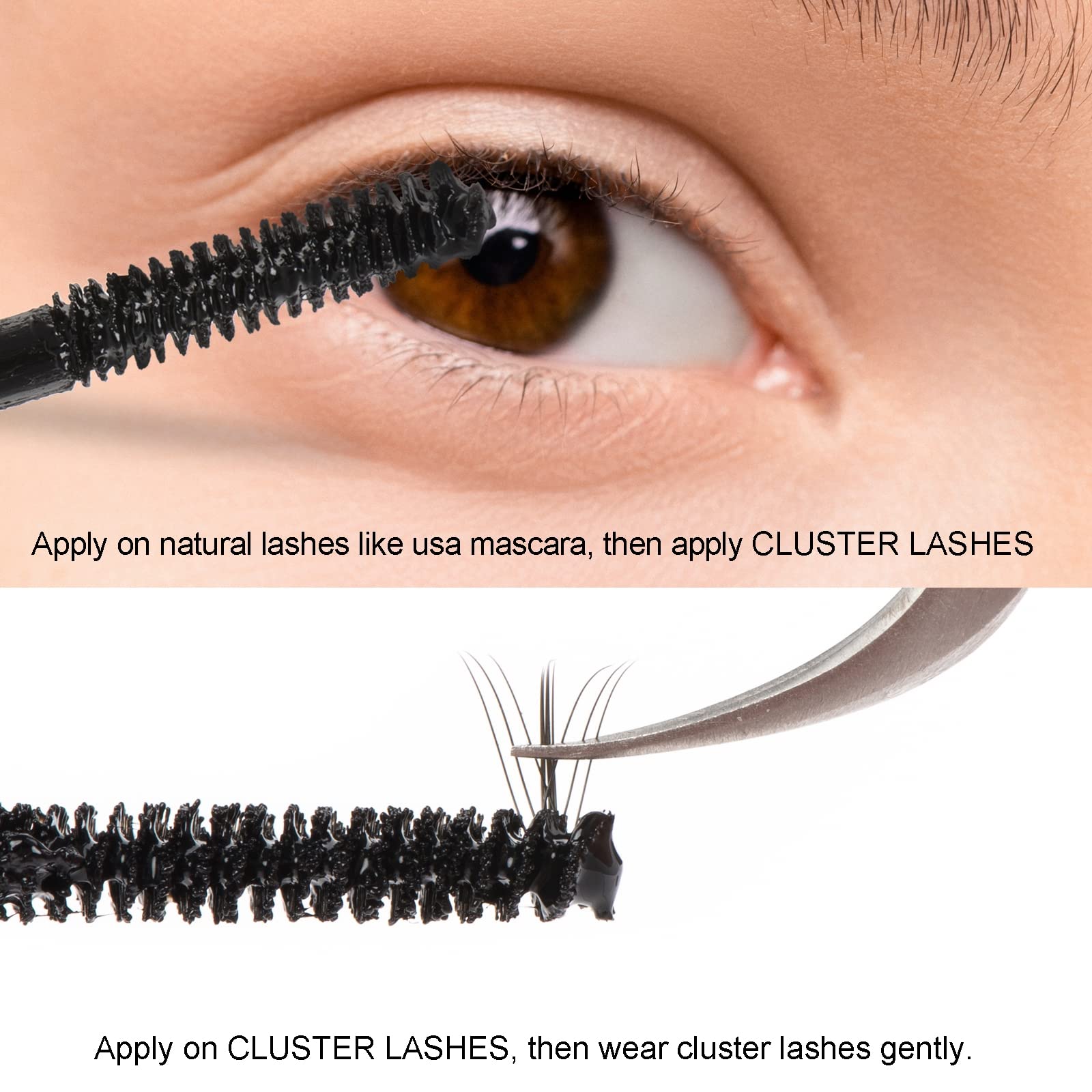BARCHID Eyelash Glue, Lashes Glue Waterproof Eyelash Glue Super Strong Hold False Eyelash Glue Suitable for Sensitive Eyes, White(Dries Clear) 0.176 oz