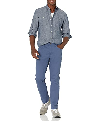 Amazon Essentials Men's Slim-Fit 5-Pocket Comfort Stretch Chino Pant (Previously Goodthreads), Denim, 38W x 34L