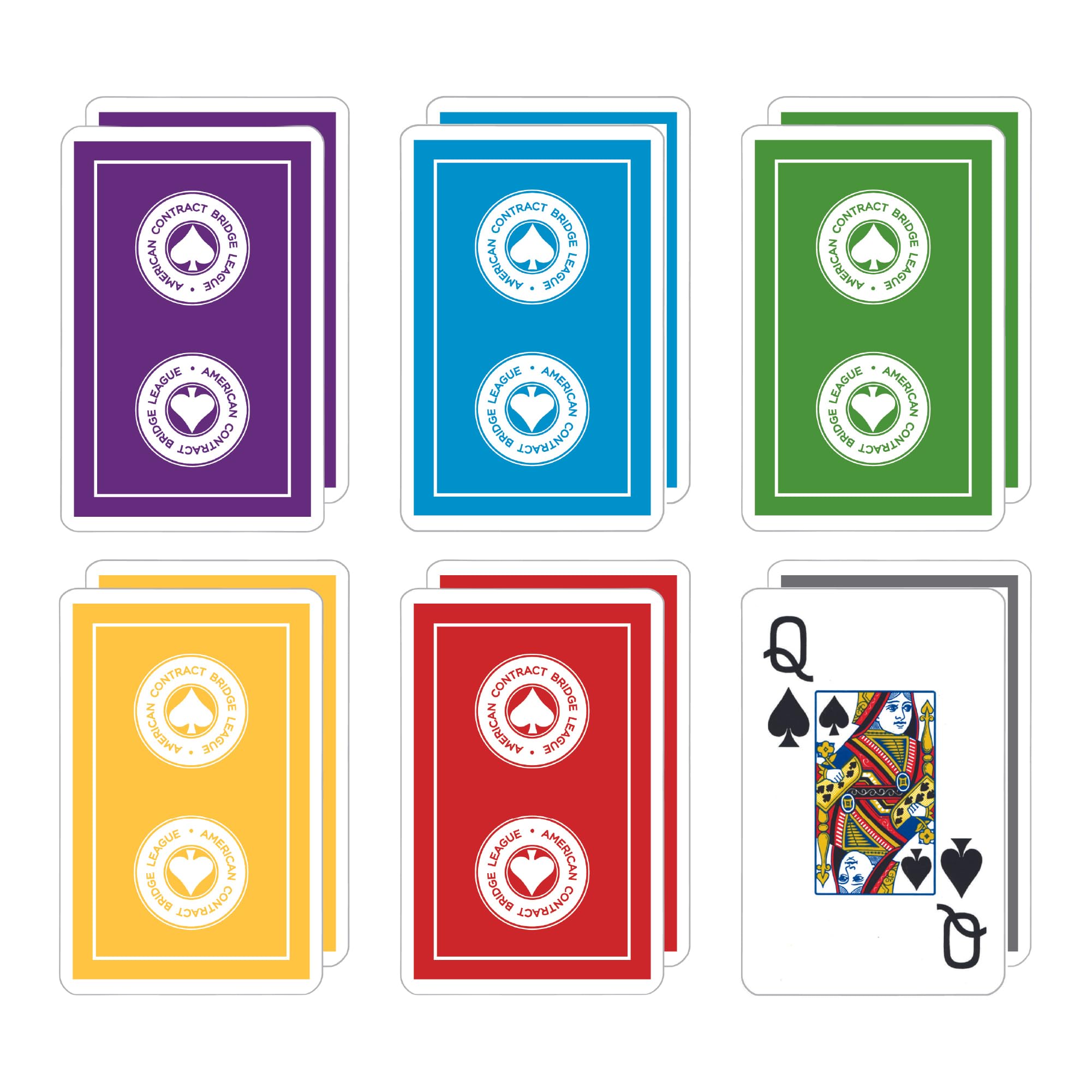Baron Barclay ACBL (American Contract Bridge League) Playing Cards - Jumbo Print - 1 Dozen Decks - Bridge Sized - Plastic Coated