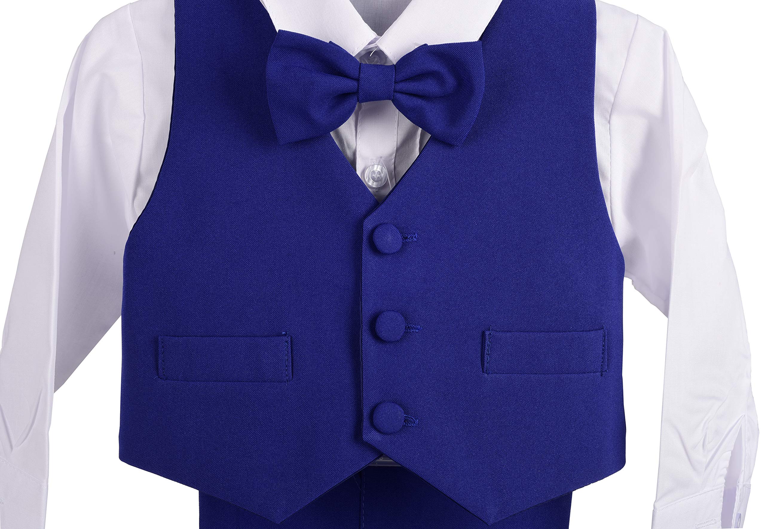 Lito Angels Baby Boys' Formal Tuxedo Suits Wedding Outfits No Tail 5 Piece Set Size 18-24 Months Royal Blue