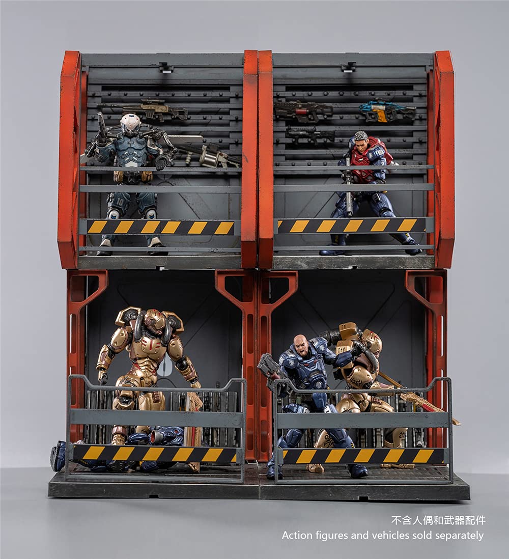 HiPlay JoyToy Science-Fiction Theme Scene Base for 1/18 Scale Action Figures- 1/18 Mecha Depot:Staging Area JT1118