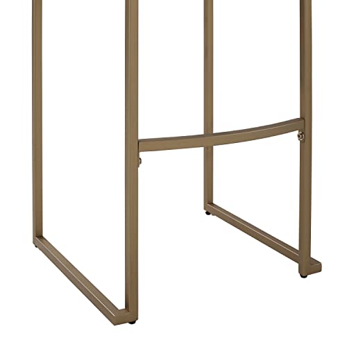 Crosley Furniture Harlowe Bar Stool, Set of 2, Creme and Gold
