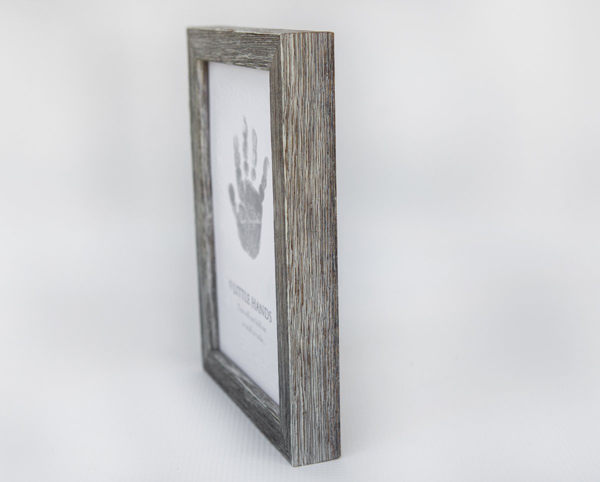 The Grandparent Gift Godmother Godchild Handprint Frame, Grey - Gift for Godmother from Godson or Goddaughter on Baptism, Confirmation