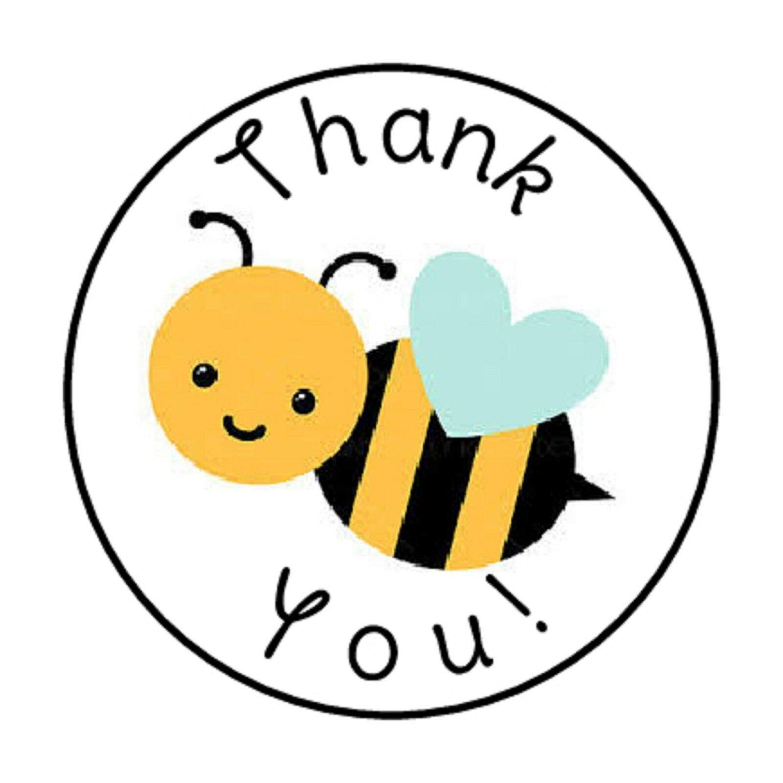 48 pcs Thank You Bumble BEEβ Stickers Envelope Seals Labels Round Tags, Stamps Sticker for Gift Cards, Envelopes, Boxes for Holiday, Birthday, Christmas