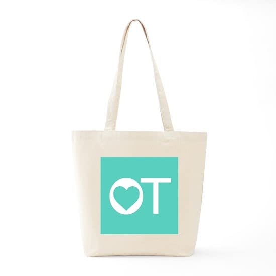 CafePress OT Occupational Therapy Heart Tote Bag Natural Canvas Tote Bag, Reusable Shopping Bag