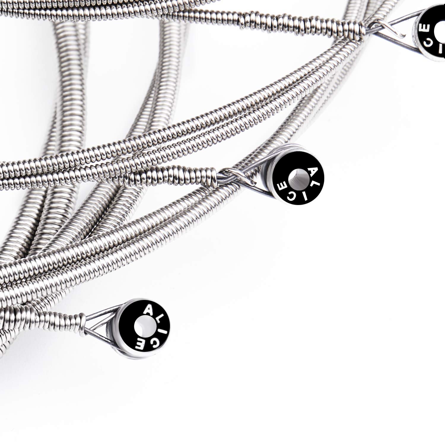 Bass Guitar Strings, Alice Bass String 5 Strings Medium Gauge 45-130 Nickel Alloy Winding String with Nickel-Plated Ball-End for 5 Strings Electric Bass