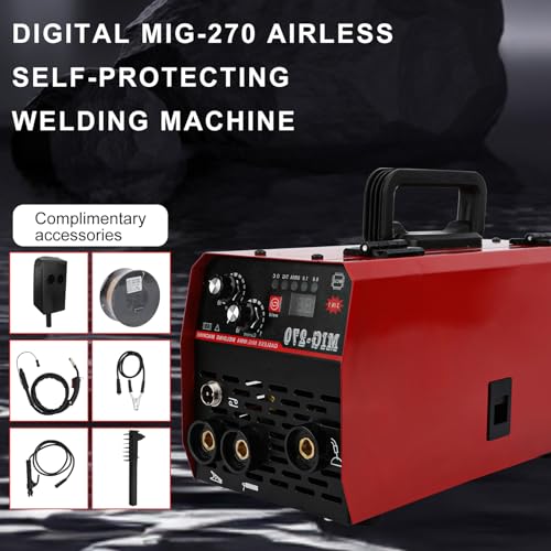 3 in 1 Compact MIG Welder, 270A 110V MIG TIG MMA Gasless Welding Machine, Adjustable Current, Dual Voltage Mini Electric Inverter Welder
