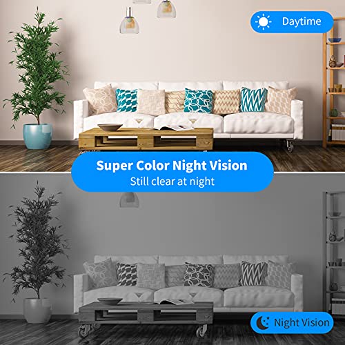 Hiseeu Security Camera Wireless, 2K Home Camera Outdoor & Indoor, Battery Powered Surveillance Camera, PIR Motion Detection, Two-Way Audio, Night Vision