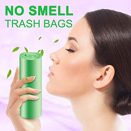 Alimu Small Trash Bags, 150 Counts 4 Gallon Small Kitchen Garbage Bags Material Wastebasket Can Liners Bags Small Size 20-Liters for Office, Home, Bathroom, Kitchen