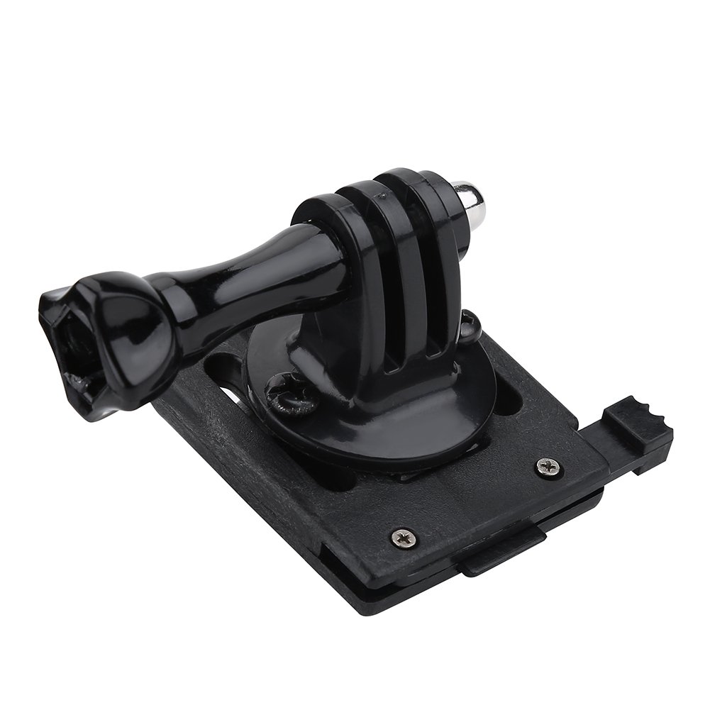 Tbest Helmet Fixed Mount, 90 Degree Rotation, for Camcorders, Cameras, SJCAM, YI Camera etc, Nylon & Plastic, Black, Helmet Camera Mount